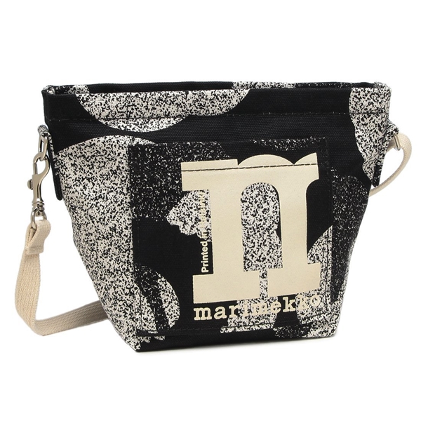 マリメッコ ショルダーバッグ ウニッコ 花柄 ミニバッグ グレー ブラック レディース MARIMEKKO 094578 910