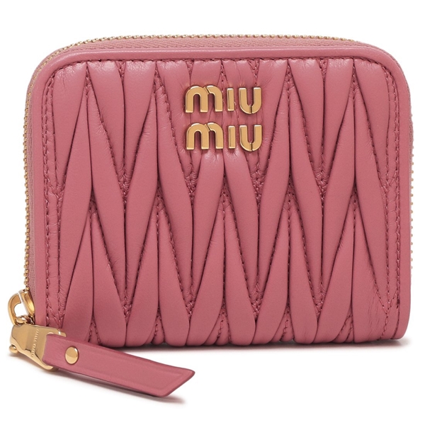 ミュウミュウ 小銭入れ ケース カードケース マテラッセ ピンク レディース MIU MIU 5MM268 AFPP F0638
