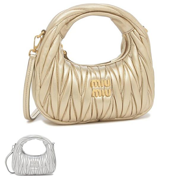 ミュウミュウ ハンドバッグ ショルダーバッグ マテラッセ ワンダー ホーボーミニ レディース MIU MIU 5BP078 AN88 MATELASSE