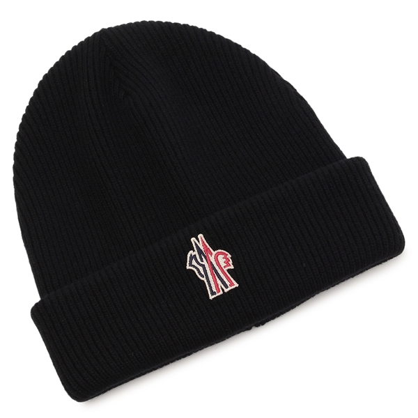 モンクレール 帽子 ニット帽 ビーニー GRENOBLE グルノーブル ブラック メンズ MONCLER 3B00006 M1115 999