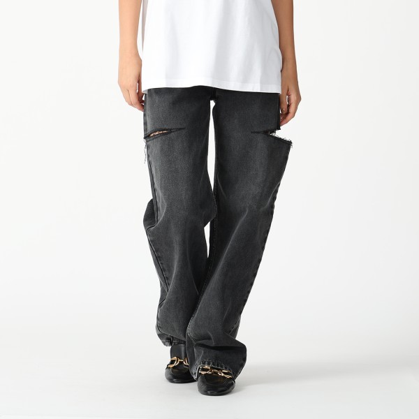 メゾンマルジェラ パンツ カットアウトジーンズ デニムパンツ ブラック レディース Maison Margiela S51LA0051 S30743 965
