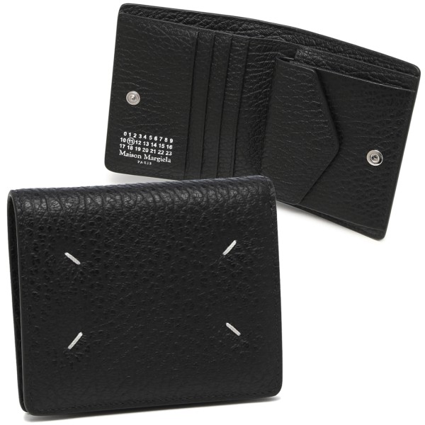 メゾンマルジェラ 二つ折り財布 ミニ財布 ブラック メンズ レディース Maison Margiela S56UI0140 P4455 T8013