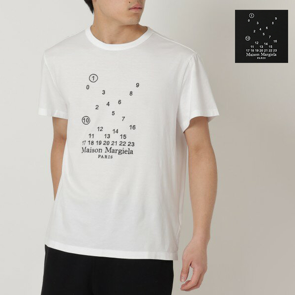 メゾンマルジェラ Tシャツ 半袖カットソー トップス メンズ Maison Margiela S50GC0684 S22816 ナンバリングロゴ