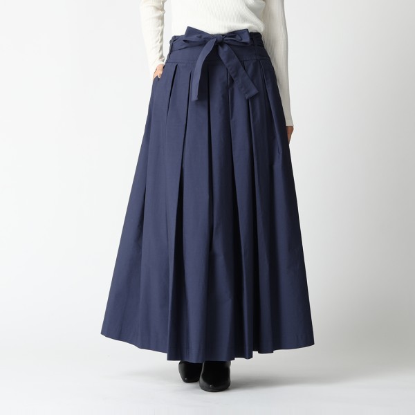 マックスマーラ スカート ウィークエンド プリーツ フレア サイドポケット ネイビー レディース Max Mara AGIATE 015 2525106011600