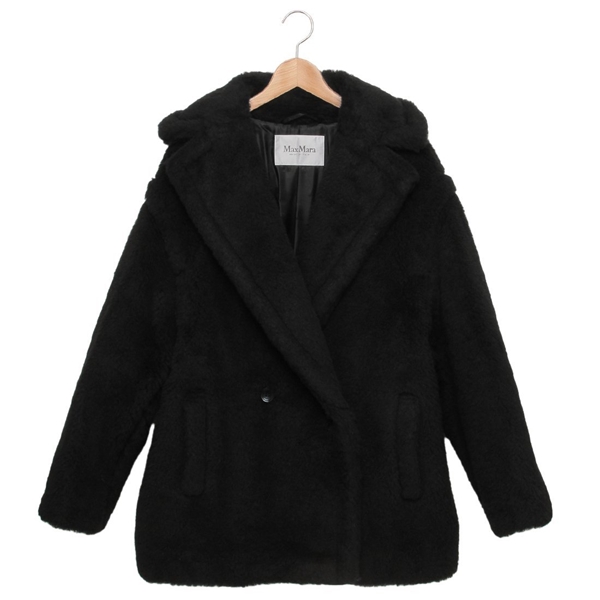 マックスマーラ コート オルガ テディベア ブラック レディース Max Mara 2521086032600 008