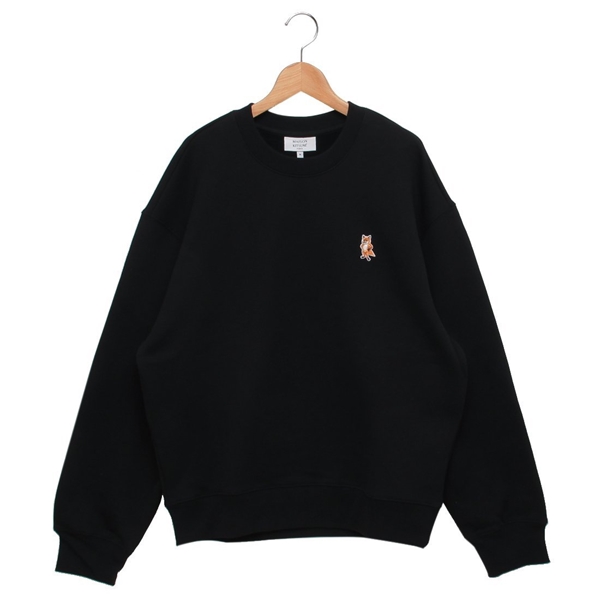 メゾンキツネ スウェット スタンディングフォックス ブラック メンズ MAISON KITSUNE PM00311 KM0341 P199
