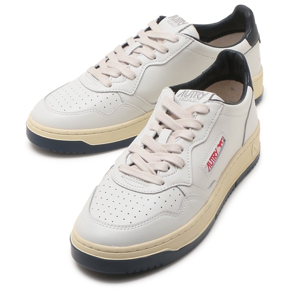 メゾンキツネ スニーカー メダリスト AUTRY オートリー コラボ ホワイト ネイビー メンズ MAISON KITSUNE AULM MK01