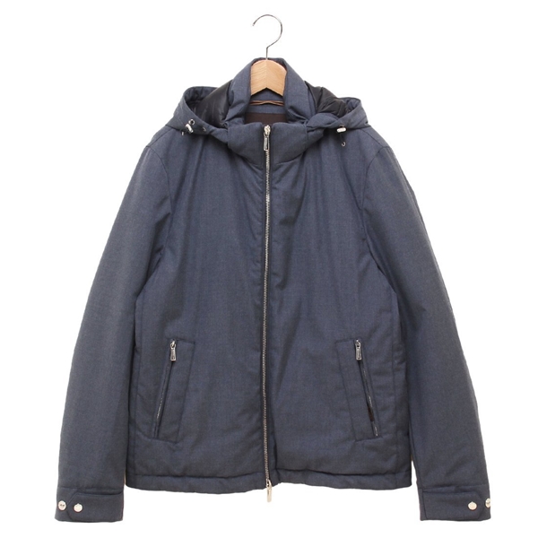 ムーレー ダウンジャケット コート ブルゾン アルビニ ALBINI PUM 撥水 フード付き ネイビー メンズ MOORER MOUGI100090PUM V1128