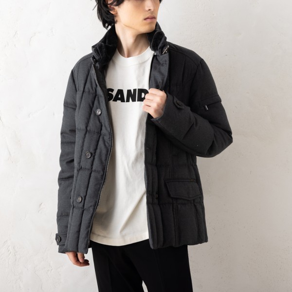 ムーレー ダウンジャケット コート シーロ グレー メンズ MOORER SIRO L U0022