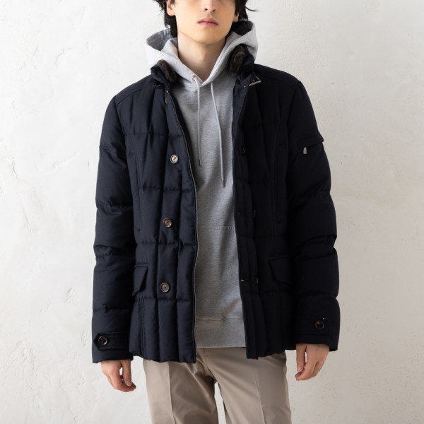 ムーレー ダウンジャケット コート シーロ ブルー メンズ MOORER SIRO L U0498