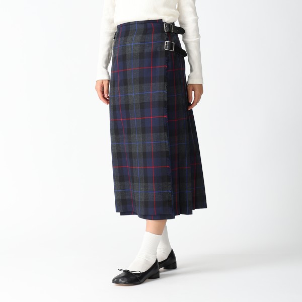 オニールオブダブリン スカート ファッションロングキルト 81cm グレー マルチカラー レディース ONEIL OF DUBLIN 12481