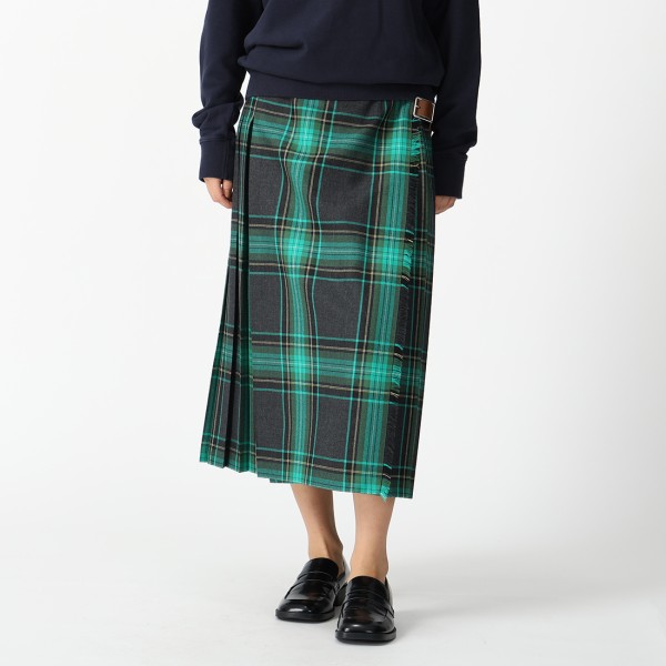 オニールオブダブリン スカート ファッションロングキルト 81cm グリーン マルチカラー レディース ONEIL OF DUBLIN 12481