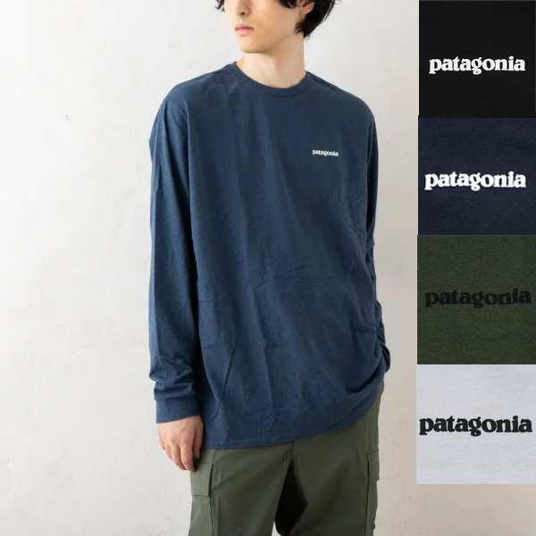 パタゴニア Tシャツ カットソー ロングスリーグ ピー６ロゴ レスポンシビリティー メンズ PATAGONIA 38518 BLK クリスマス ギフト