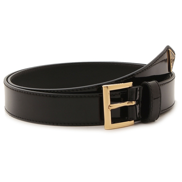 プラダ ベルト トライアングルロゴ ブラック レディース PRADA 1CC573 069 F0002