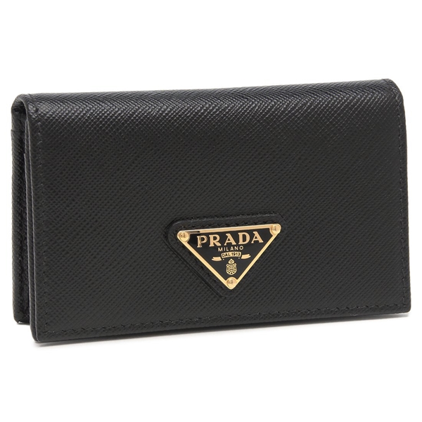 プラダ カードケース サフィアーノトライアングル ブラック レディース PRADA 1MC122 QHH F0002