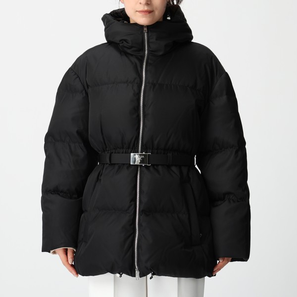 プラダ ダウンジャケット コート リナイロン トライアングルロゴ ブラック レディース PRADA 29X214 1WQ8 F0002 SOOO