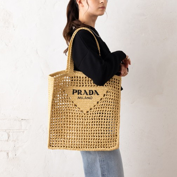 プラダ トートバッグ クロシェ ロゴ デコンストラクテッドデザイン メンズ レディース ユニセックス PRADA 2VG105 2C2T F0018 OOO A4対応