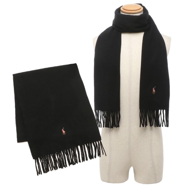 ポロラルフローレン マフラー ブラック メンズ レディース ユニセックス POLO RALPH LAUREN PC1047 001