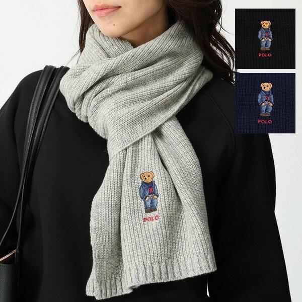 ポロラルフローレン マフラー ソリッド デニム ベア スカーフ ポロベア ニット メンズ RALPH LAUREN PC1464 SOLID DENIM BEAR SCARF