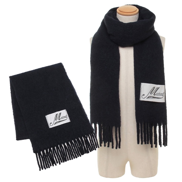 マルニ マフラー フリンジ付き起毛 ネイビー メンズ MARNI ASZC0005A0 UTW918 00B99