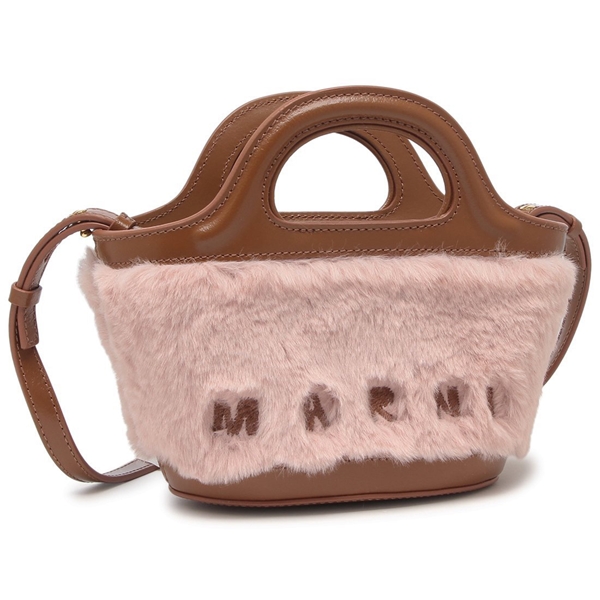 マルニ ハンドバッグ ショルダーバッグ トロピカリア マイクロバッグ フェイクファー ピンク レディース MARNI BMMP0067U0 P8681 00C09
