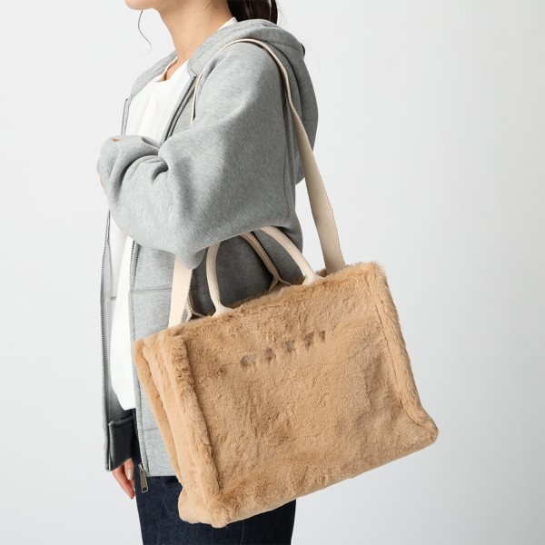 マルニ トートバッグ ショルダーバッグ バスケットショッパー ベージュ レディース MARNI SHMP0077U6 P8681 00V42 A4対応
