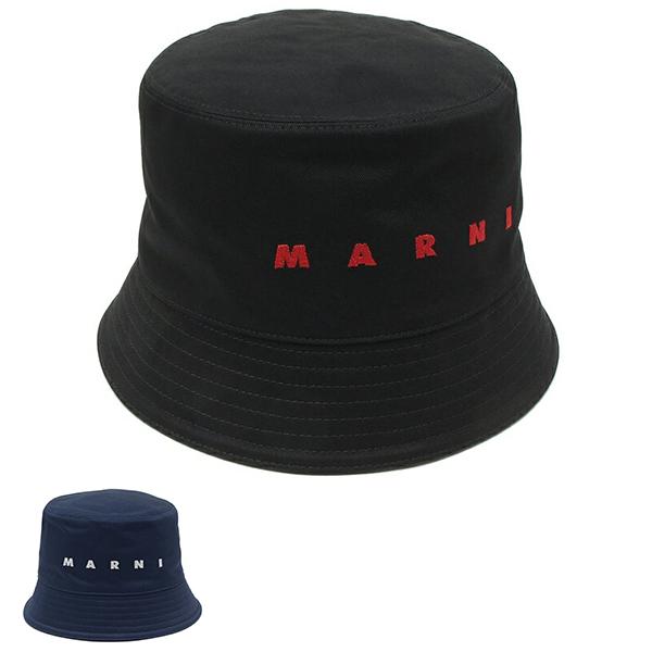 マルニ 帽子 オーガニックギャバジン メンズ MARNI CLZC0110S0 UTC311 ORGANIC COTTON GABARDINE BUCKET HAT バケットハット ロゴ