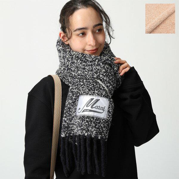 マルニ マフラー ブークレ織り フリンジ ロゴ メンズ レディース ユニセックス MARNI SCMC0145Y0 UAW057