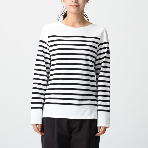 セントジェームス Tシャツ カットソー ナヴァル ホワイト ブラック メンズ ST.JAMES 2691 NEIGE NOIR