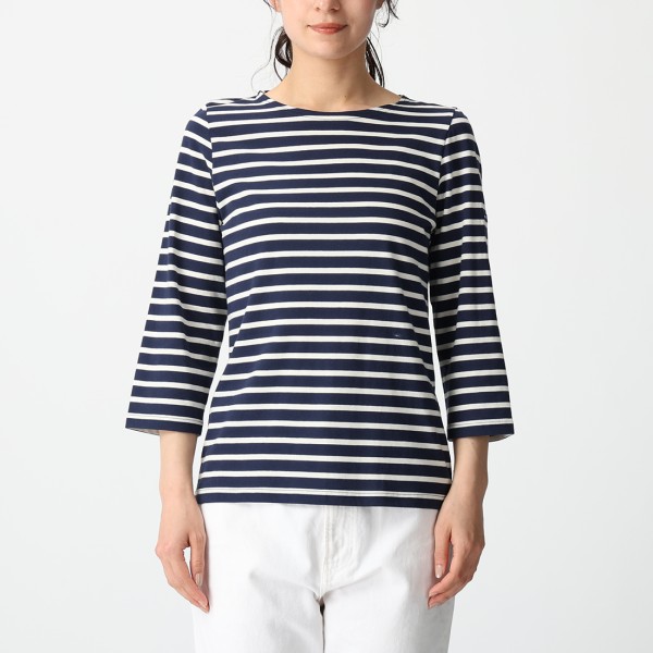 セントジェームス Tシャツ カットソー ガラテア ネイビー ベージュ レディース ST.JAMES 4131