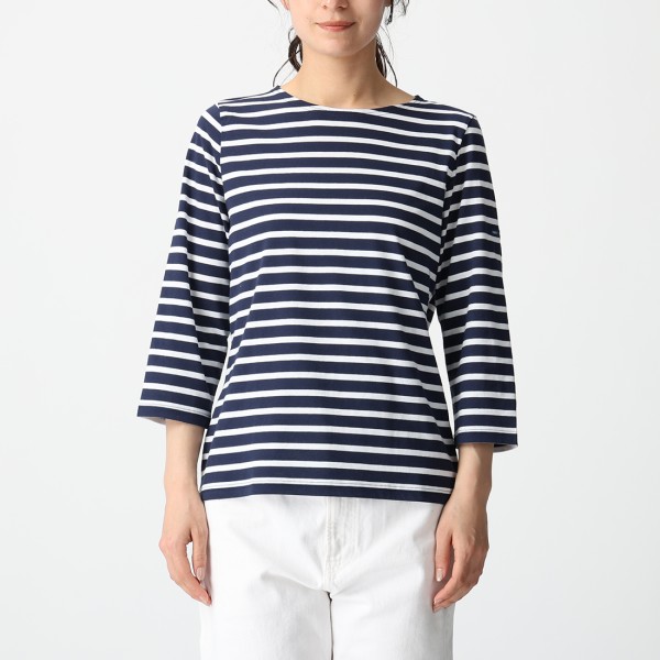 セントジェームス Tシャツ カットソー ガラテア ネイビー ホワイト レディース ST.JAMES 4131