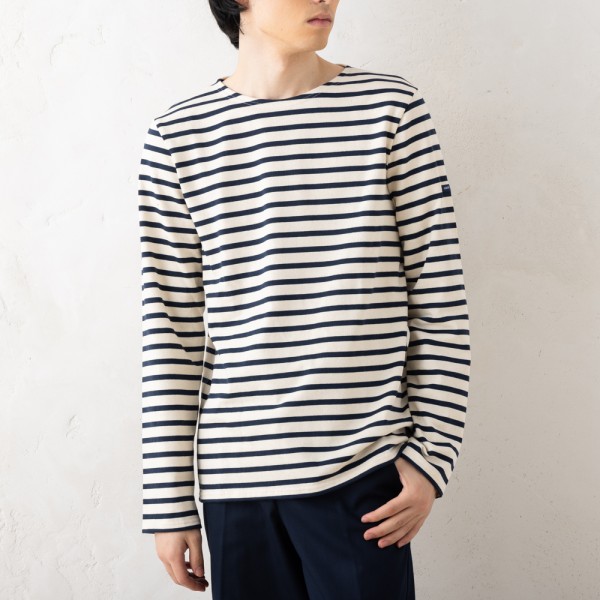 セントジェームス Tシャツ カットソー ネイビー ホワイト メンズ ST.JAMES 6870