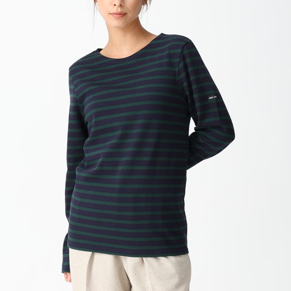 セントジェームス Tシャツ カットソー メリディアン ボートネック ネイビー グリーン メンズ レディース ユニセックス ST.JAMES 6870