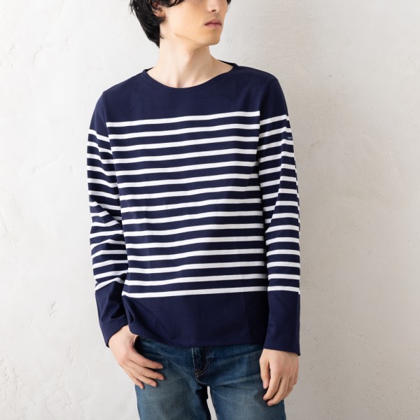 セントジェームス Tシャツ カットソー ホワイト ブルー メンズ ST.JAMES 2691