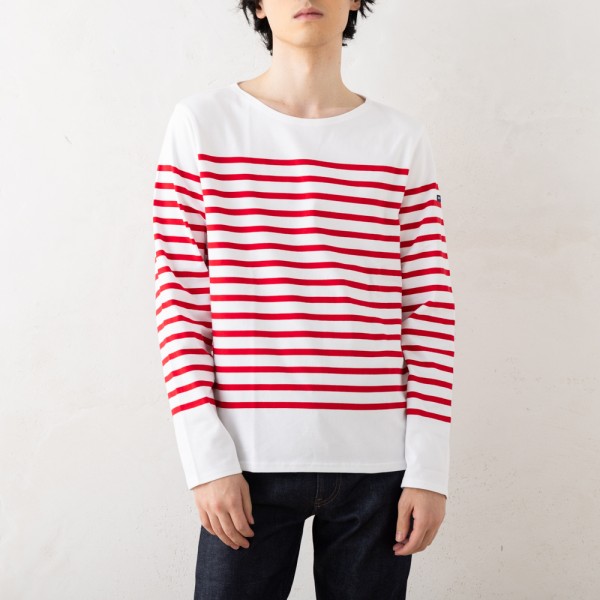 セントジェームス Tシャツ カットソー レッド ホワイト メンズ ST.JAMES 2691