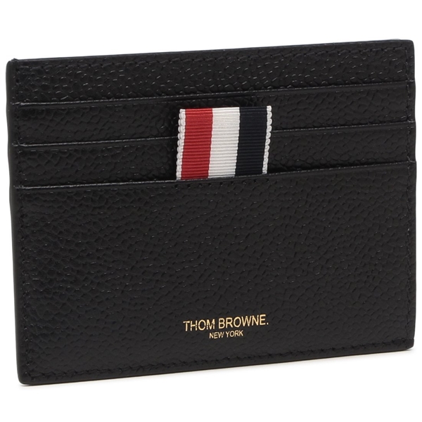トムブラウン カードケース ペブル グレイン ノート コンパートメント付き ブラック メンズ THOM BROWNE MAW031L 00198 001