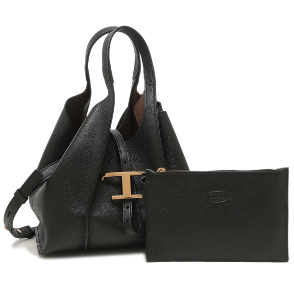 トッズ ハンドバッグ ショルダーバッグ Tタイムレス ショッピングバッグ ミニ ブラック レディース TODS XBWTSBA9100 Q8E B999