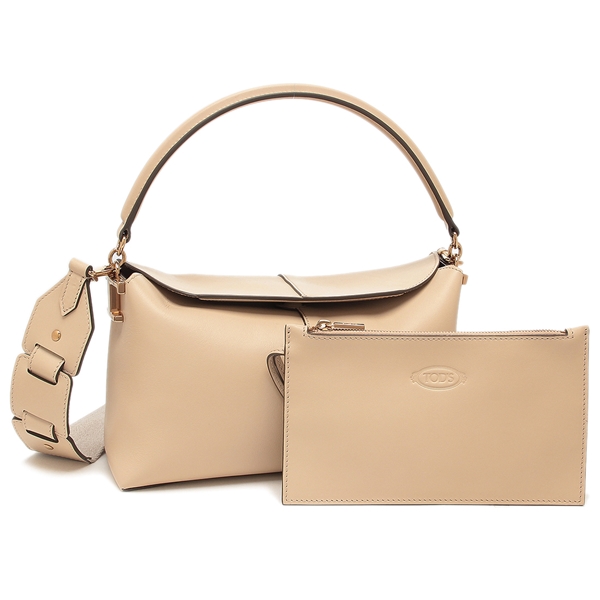 トッズ ハンドバッグ ショルダーバッグ T ケース Tチャーム 2WAY ベージュ レディース TOD'S XBWTSTI0100 XPR C600