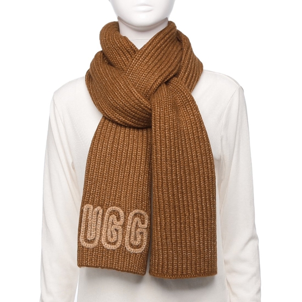 アグ マフラー チャンキー クラフテッド リブ スカーフ ニットマフラー ブラウン レディース UGG 102787 DEC