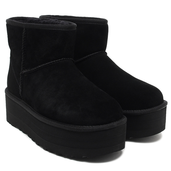 アグ ブーツ クラッシックミニプラットホーム ムートンブーツ 厚底 5cmプラットフォーム ブラック レディース UGG 1134991 BLK