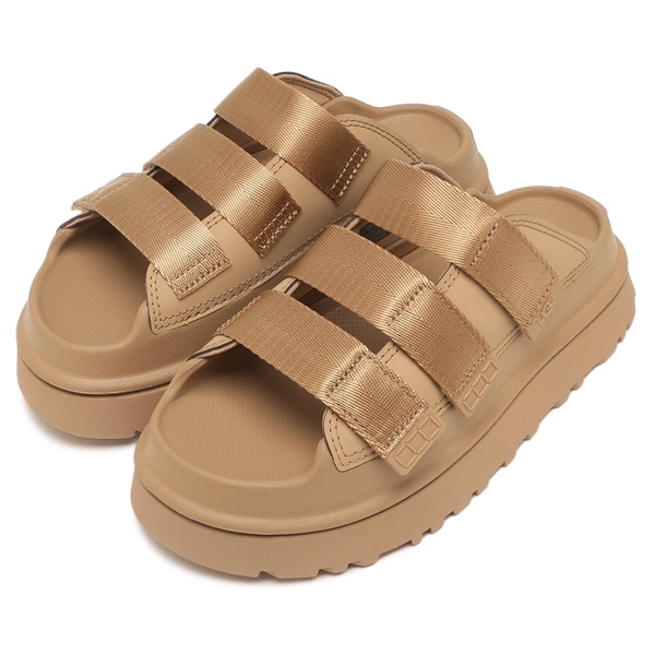 UGG アグ 厚底 スライド サンダル GOLDENGLOW SLIDE ゴールデングロー スライド プラットフォーム ブラウン レディース  1167430 DND