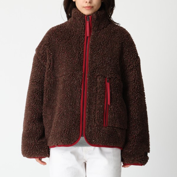 アグ ジャケット UGGマーレーン コンフェッティ スタンドカラー フリース ブラウン レディース MARLENE CONFETTI 1173392 COLA