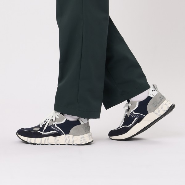 ボイルブランシェ スニーカー クラブ01 シューズ ネイビー グレー メンズ VOILE BLANCHE 2017465 12 1C05