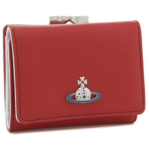 【訳ありアウトレット】ヴィヴィアンウエストウッド 三つ折り財布 レッド レディース VIVIENNE WESTWOOD 5115002KW L001L H401【ラッピング不可商品】