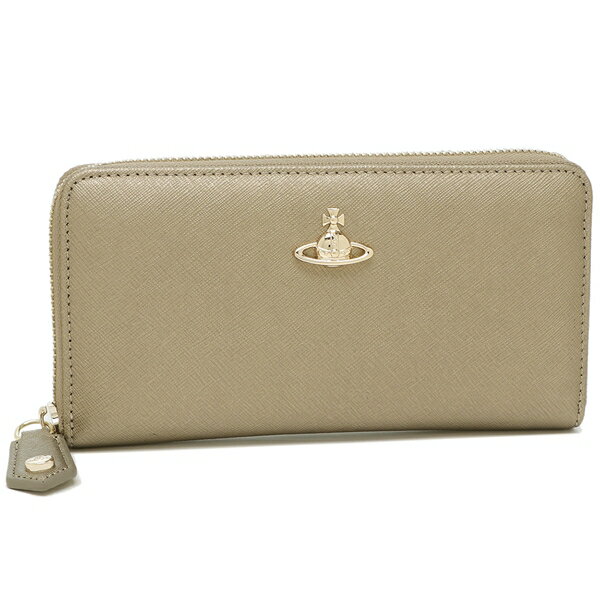 【訳ありアウトレット】ヴィヴィアンウエストウッド 長財布 サフィアーノ グレー レディース VIVIENNE WESTWOOD 51050023 L001N P201 SAFFIANO CLASSIC ZIP ROUND WALLET LLIC GREY【ラッピング不可商品】