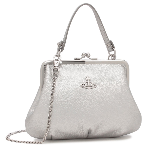ヴィヴィアンウエストウッド ショルダー ハンドバッグ グラニー がま口 シルバー レディース VIVIENNE WESTWOOD 4B010006W S000D Q401