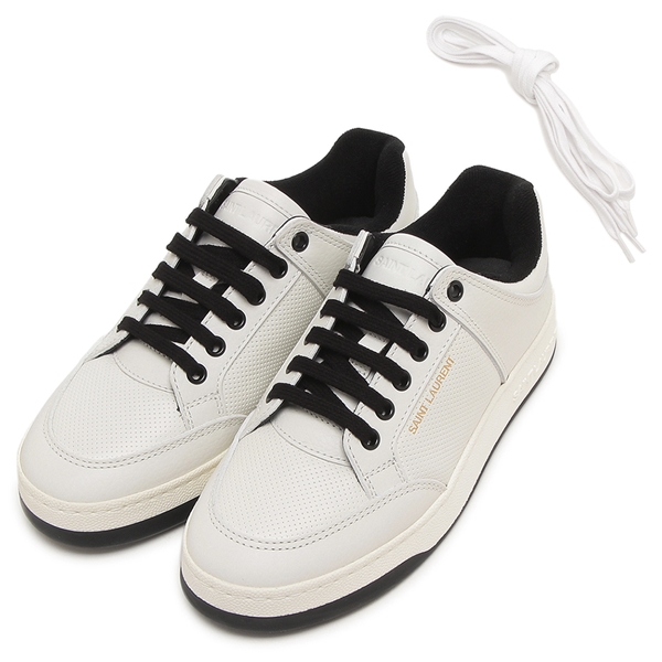 サンローランパリ スニーカー ホワイト ブラック メンズ レディース ユニセックス SAINT LAURENT PARIS 713602 AAAWR 9030