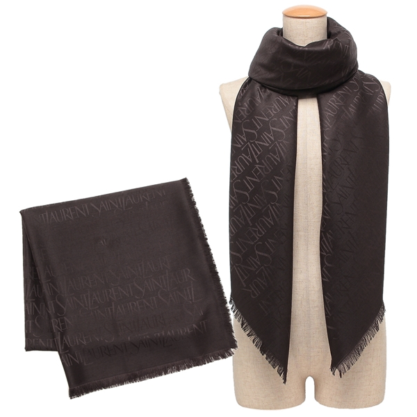 サンローランパリ スカーフ バンダナ ショール グレー レディース SAINT LAURENT PARIS 737930 3YN21 2000