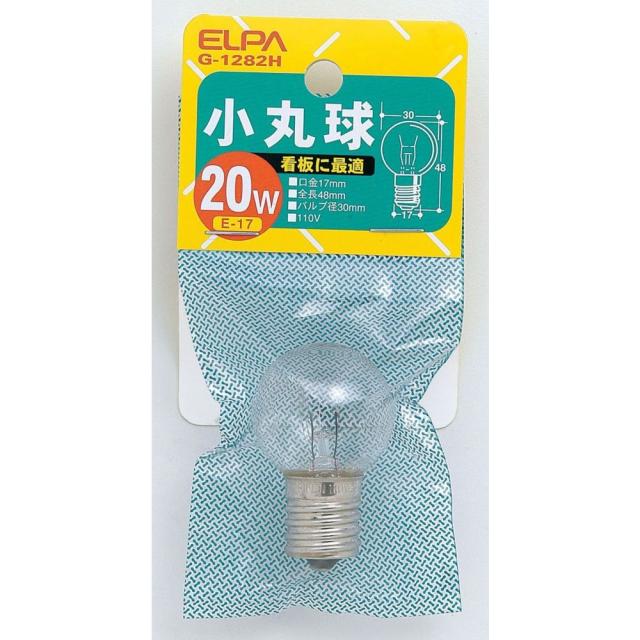 エルパ ELPA 小丸球 白熱電球 E17 20W G-1282H の通販はau PAY マーケット - サンドラッグ.com | au PAY マーケット－通販サイト