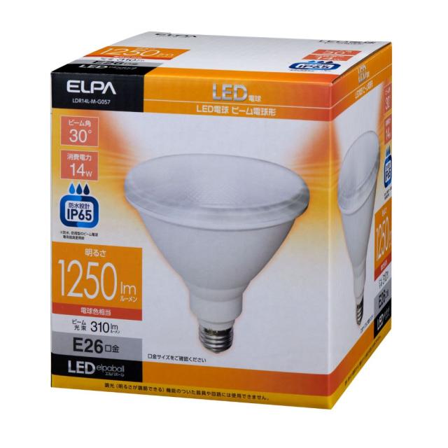 エルパ ELPA LED電球 ビーム形 LED 省エネ 屋外 E26 14W LDR14L-M-G057 の通販はau PAY マーケット - サンドラッグ.com | au PAY ...